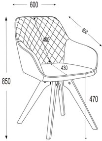 Idea Jídelní židle VELES Potah: Antracit