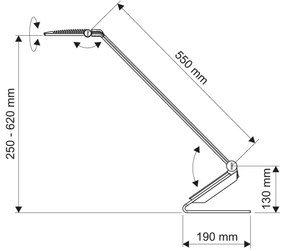 Stolní lampa LED MAULsolaris, antracitová