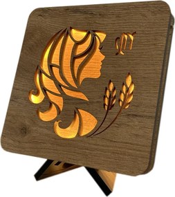 Li-Go Znamení "Panna" lampa 19x19 cm provedení povrchu: dub světlý