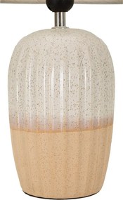 Krémová keramická stolní lampa s textilním stínidlem (výška 44 cm) Japandi – Mauro Ferretti