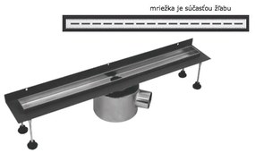 Sprchový žlab SLOT L s horizontální a vertikální přírubou, 100 cm