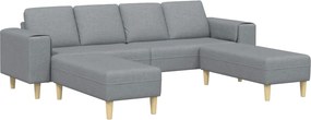 Pohovka do obývacího pokoje 3 ks Světle šedá Polyester 3335112