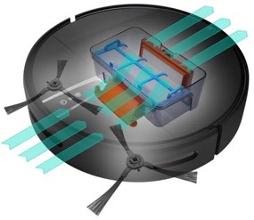 Niceboy ION Charles i4 - Chytrý robotický vysavač 2v1 4400 mAh Wi-Fi černá + DO