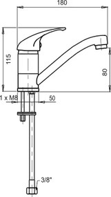 Novaservis Metalia 55 55096.0 umyvadlová / dřezová baterie stojánková