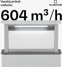 Klarstein Royal Flush Eco, digestoř, 60 cm, výsuvná, 604 m³/h, A++, černá