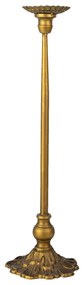 Kovový zlatý svícen s patinou Olympe - Ø  14*51 cm