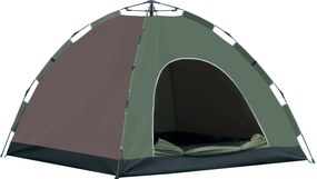 Outsunny Pop-Up Stan pro 4 Osoby, Plážový Stan s Taškou, Háčky na Světlo a Úložnými Kapsami, UV Ochrana, 210x210x135 cm