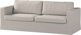 Potah na pohovku IKEA Karlstad 3-místná, nerozkládací, dlouhý barva béžová látka pletený vzor