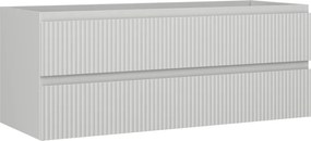 Mexen Rivel, koupelnová skříňka pod umyvadlo 120 cm, 2 zásuvky, drážkovaná, matná šedá, 91A20-12047-2-BFF62