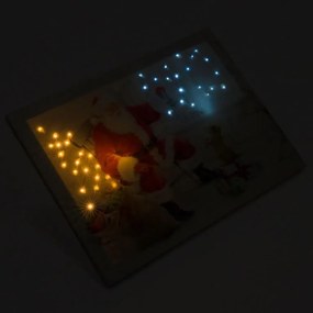 MAXXIVA® 74515 Nástěnná malba Santa Claus s psíkem, 40 LED, 30 x 40 cm