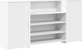 Recepční stůl bílý 200 x 50 x 103,5 cm, z umělého dřeva 3324178