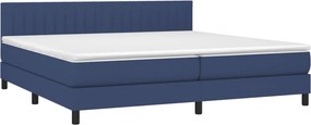 Box spring postel s matrací modrá 200x200 cm textil 3140247
