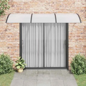 Vchodová stříška černá a průhledná 300 x 75 cm polykarbonát 153578