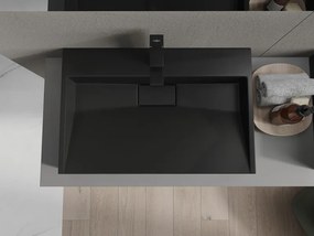 Mexen Ava umyvadlo na desku z konglomerátu 1/O 70 x 46 cm, černé - 23017071