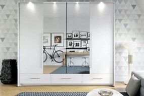 Casarredo - Komfort nábytek Šatní skříň DOLETO 255 s osvětlením, bílá