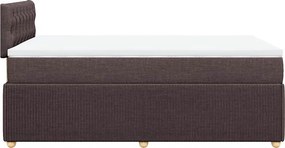 Box spring postel s matrací tmavě hnědá 120x200 cm textil 3289733