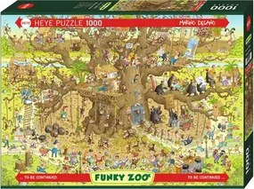 HEYE Puzzle Šílená ZOO: Opičí výběh / 1000 dílků / 70 x 50 cm