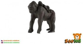 ZOOted Gorila horská s mládětem plast 9 cm