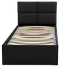 Čalouněná postel MONOS II bez matrace rozměr 90x200 cm - Eko-kůže Černá eko-kůže