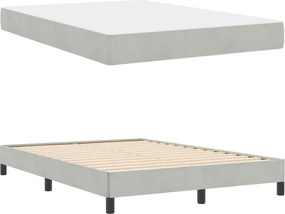 Postel s boxspringem s matrací Světle šedá 160 x 210 cm textil 3398749