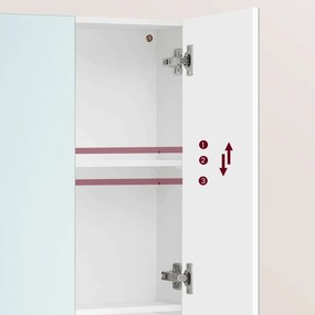 Autronic Nástěnná zrcadlová skříňka AZR-E1132 WT