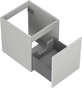 Mexen Rivel, koupelnová skříňka 40 cm, 1 zásuvka, drážkovaná, šedá matná, 91A20-04047-1-BF62