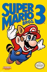 Plakát, Obraz - Super Mario Bros. 3 - NES Cover