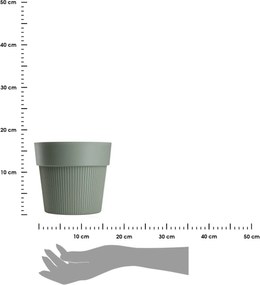 PLASTOVÝ KVĚTINÁČ SILVA LINE 20X17,5 CM MÁTOVÁ