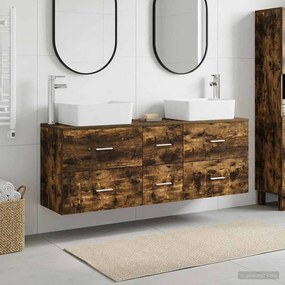 Sada koupelnových skříněk 3 ks Kouřový dub 53 x 34,5 x 63 cm 3405863