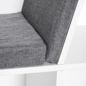 HOMCOM Knihovna se sedákem 6 kubických prvků, originální dětská knihovna, botník s polstrováním, víceúčelová 102x30x61cm