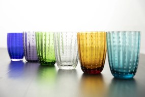 VILLA D’ESTE HOME TIVOLI Set sklenic na vodu Kalahari 6 kusů, barevný, dekor tečky, 300 ml