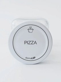 Samolepka na kořenky PIZZA průhledná 5 cm základní písmo