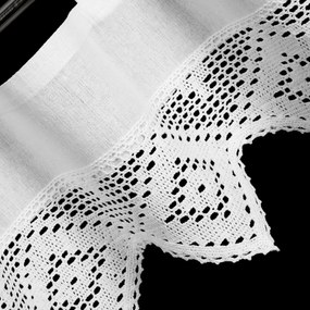 KRÁTKÁ ZÁCLONA NA POUTKÁCH ISAAC 150X30 CM BÍLÁ
