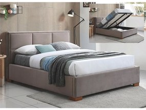Béžová čalouněná postel MAISON VELVET 160 x 200 cm