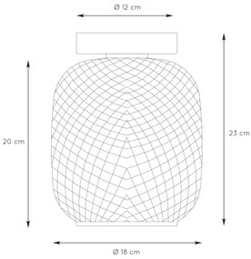 Lucide 03133/01/02 - Stropní svítidlo AGATHA 1xE27/40W/230V