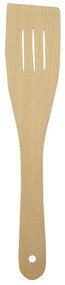 AMADEA Dřevěná obracečka rovná s drážkami, masivní dřevo, 28 cm