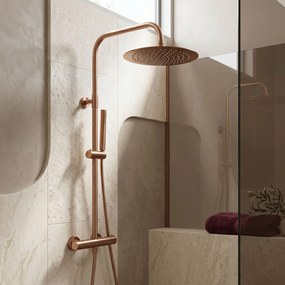 Rea Rea, kulatá dešťová sprchová hlavice, JS-P014BRG, 30cm, měděná matná, REA-P8605