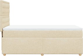 Box spring postel s matrací krémová 80 x 200 cm textil 3293426
