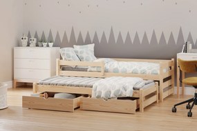 postel dětské přízemní výsuvná Alis DPV 001 - Borovice, 80x200