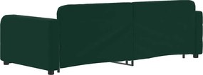 Válenda s přistýlkou tmavě zelená 90 x 200 cm samet 3196931