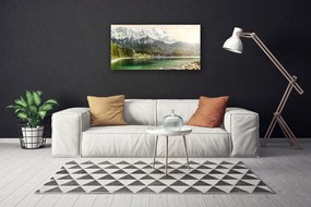 Obraz na plátně Hory Les Jezero Krajina 125x50 cm