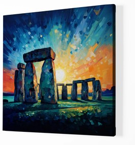 Obraz na plátně - Stonehenge při západu slunce FeelHappy.cz Velikost obrazu: 60 x 60 cm