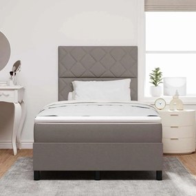 Postel s boxspringem s čelo Taupe 120 x 190 cm textil 3339452