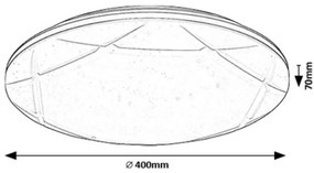 Rabalux 71053 - LED Stropní svítidlo OSWALD LED/24W/230V 4000K pr. 40 cm