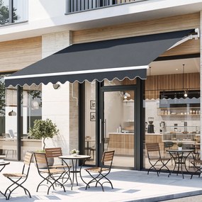 Costway Markýza s klikou, markýza na balkon, ochrana proti slunci – šedá
