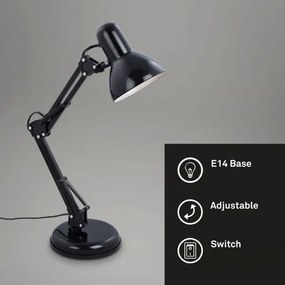 Stolní lampa 1xE14/25W/230V černá