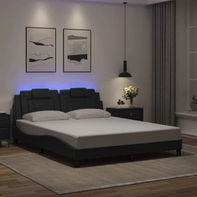Rám postele Viana s LED bez matrace černý 160 x 200 cm 3214029