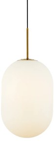 Závěsné svítidlo Alias, 1x bílé skleněné stínítko, (fi 24cm), g