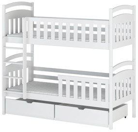 Dětská postel 80 cm Sarina (s roštem a úl. prostorem) (bílá). 1013357
