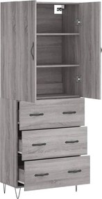 Skříň highboard šedá sonoma 69,5 x 34 x 180 cm kompozitní dřevo 3198087
